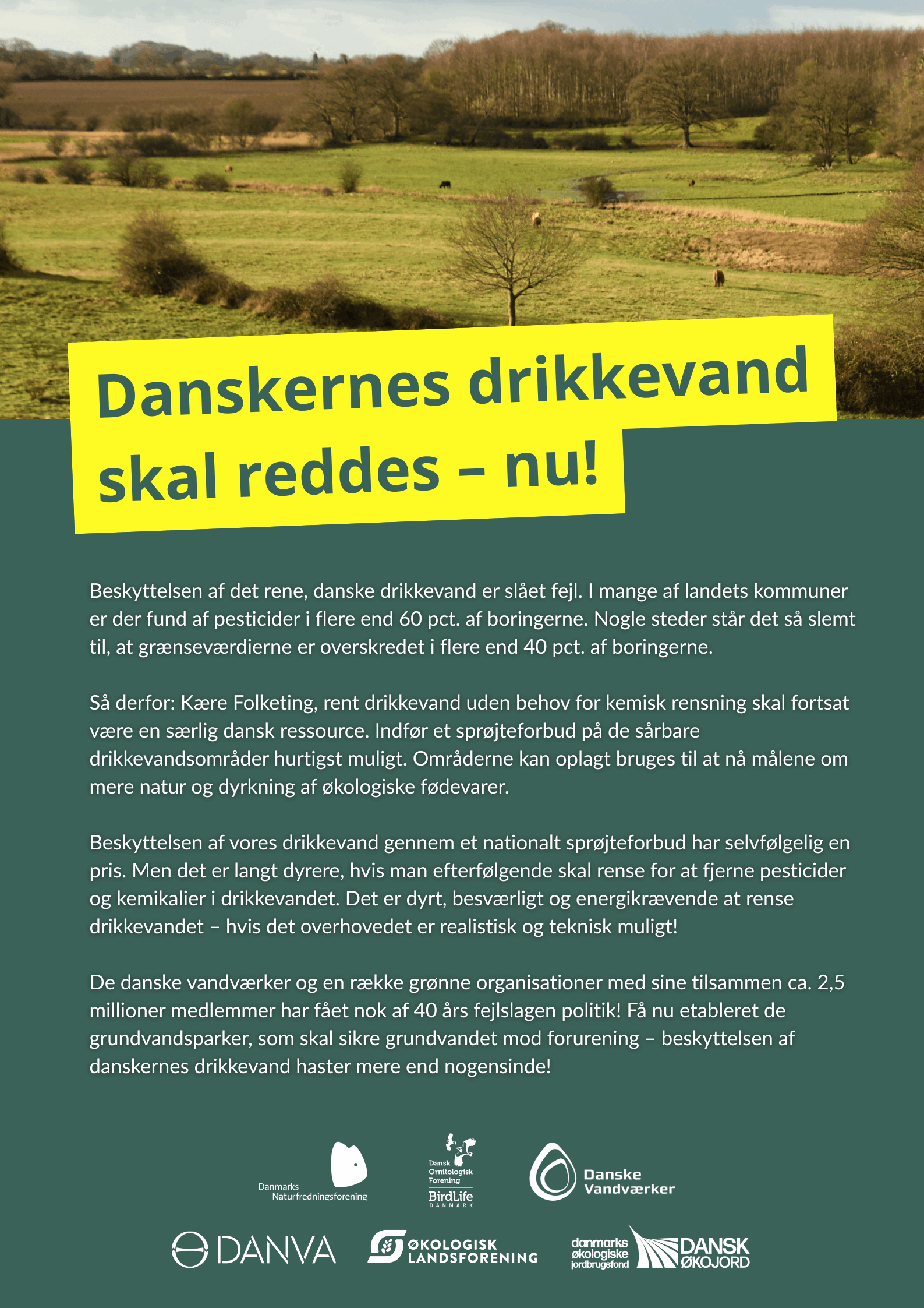 Det rene danske drikkevand forsvinder mellem vores hænder